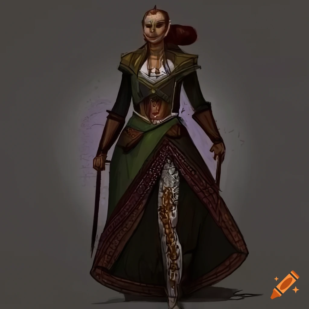 Attire inspired by mountain tribes for lavellan clan dalish elf on Craiyon