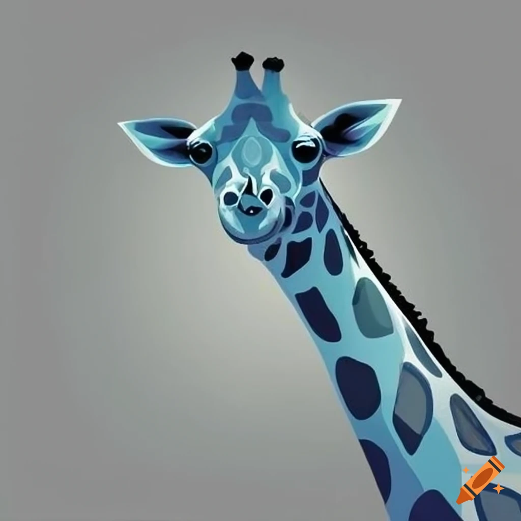 Blue giraffe on Craiyon