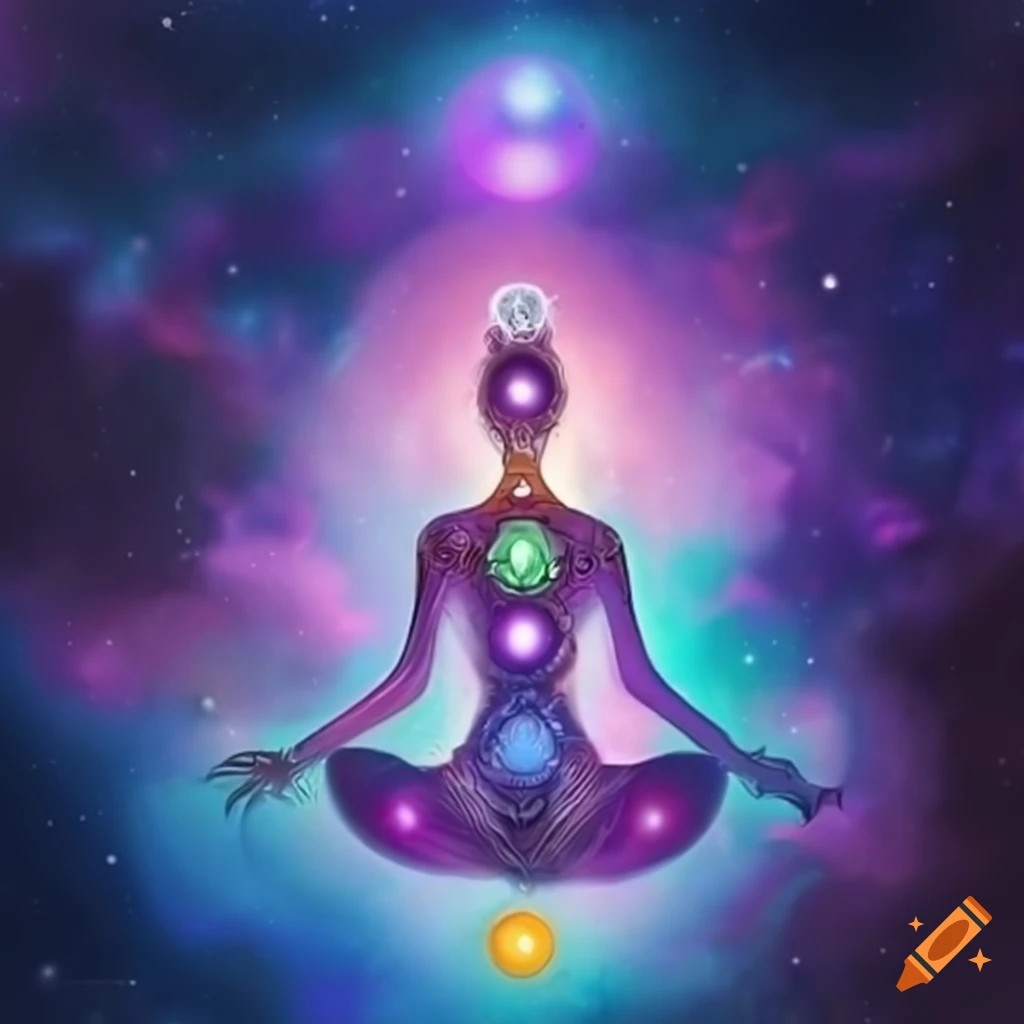 Soul star chakra in a fantasy style depiction on Craiyon