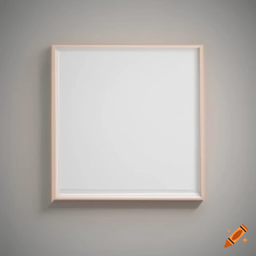 White canvas wooden frame in a 3d cartoon style on Craiyon