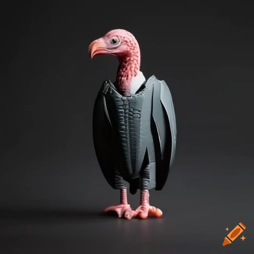 Plastic toy vulture on Craiyon