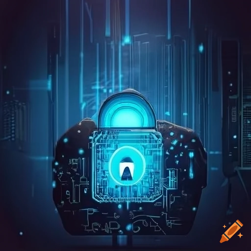 Cyber security poster on Craiyon