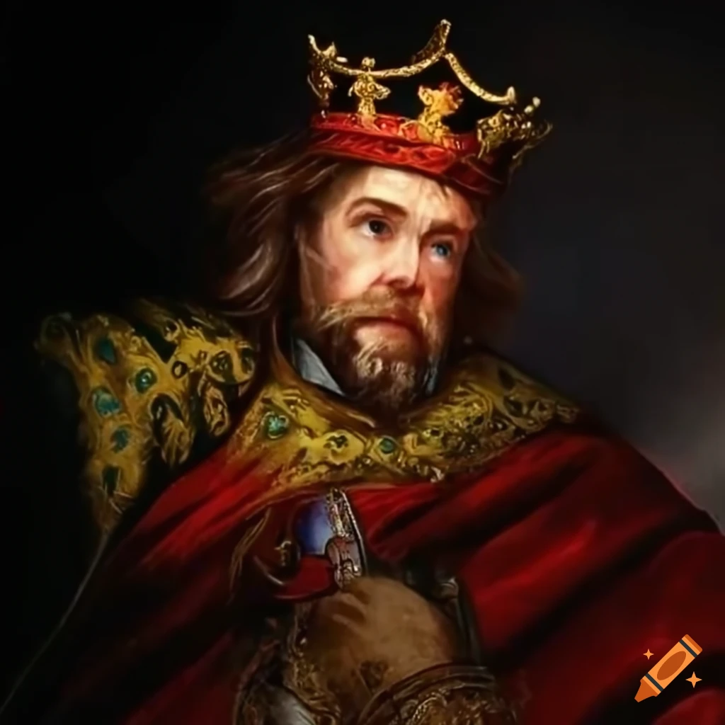 Crown falling from the king's head on Craiyon