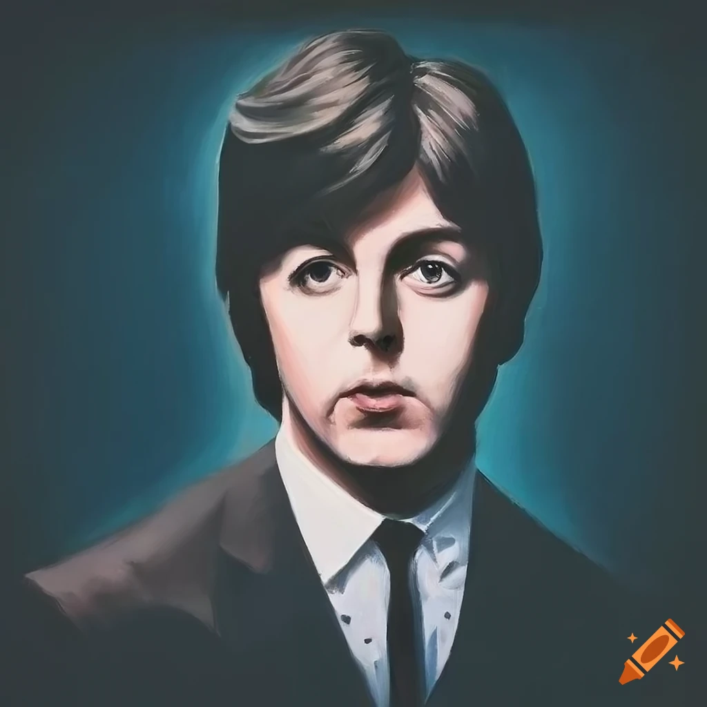 Empathetic portrait of Paul McCartney in the style of Margaret Keane on ...