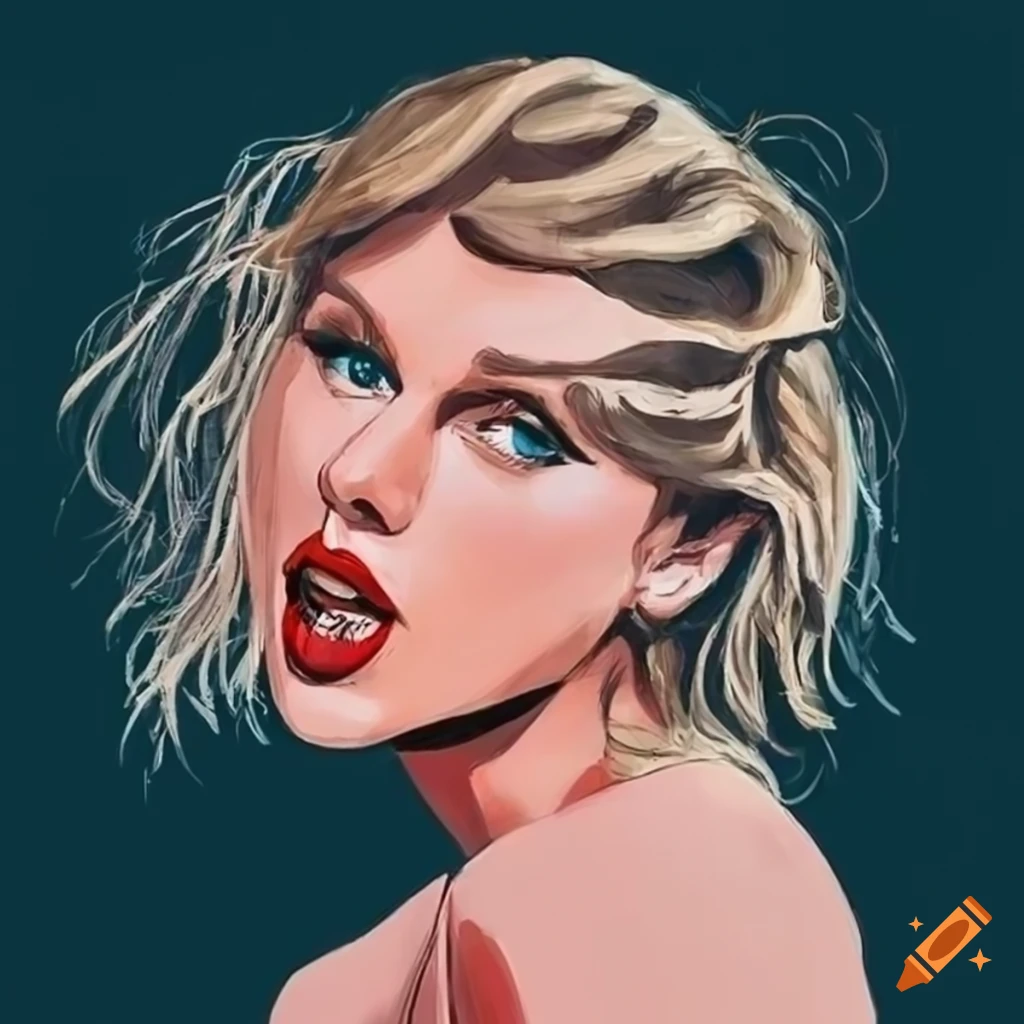 Collage of taylor swift albums in a drawing on Craiyon