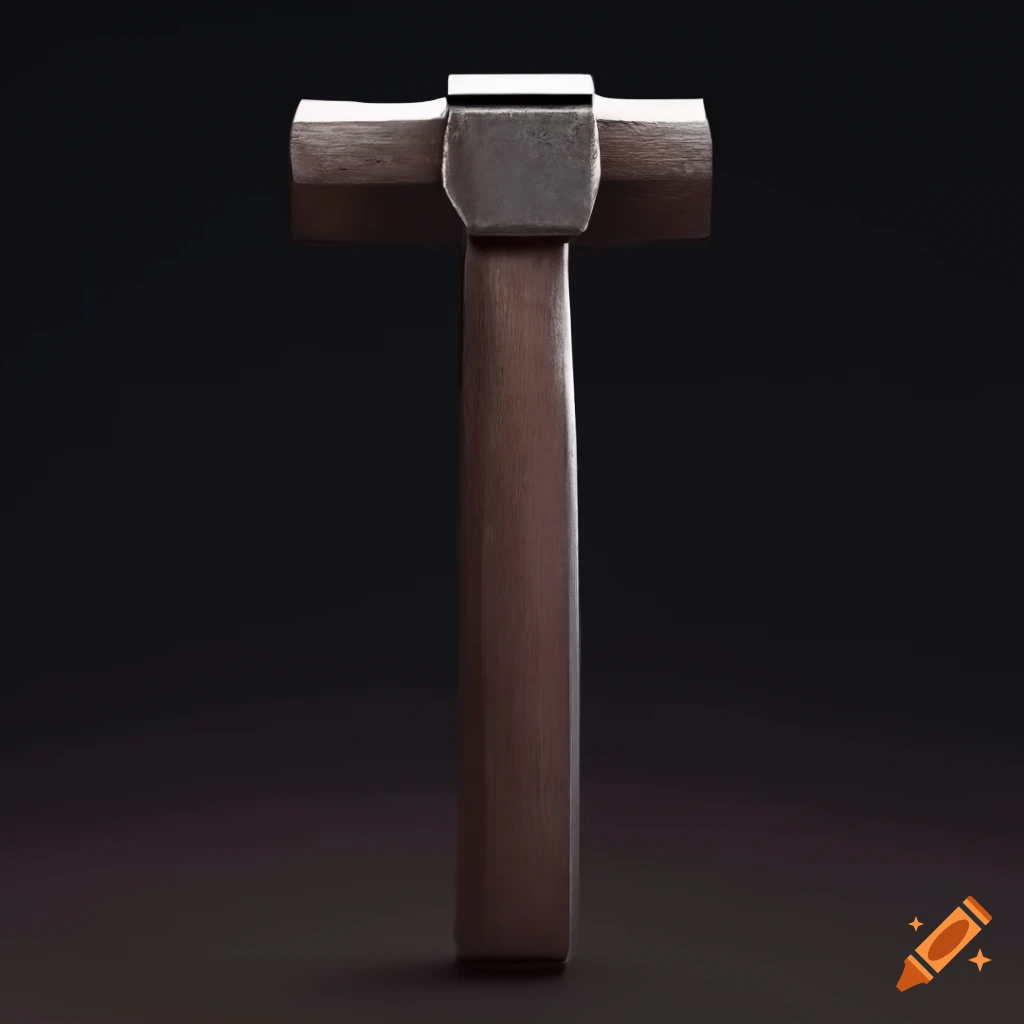 Minimalistic blacksmith hammer design on Craiyon