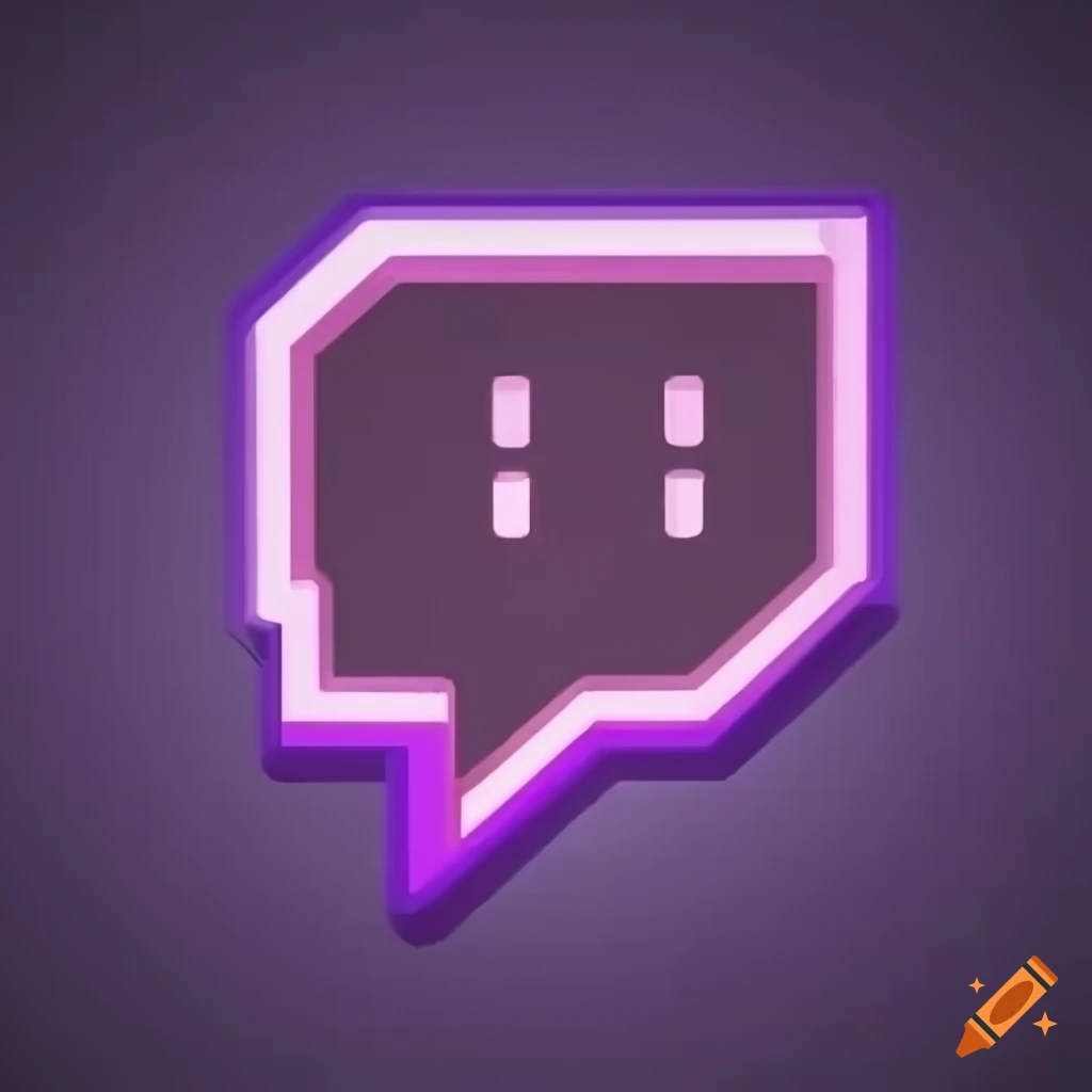 Twitch TV icon on Craiyon