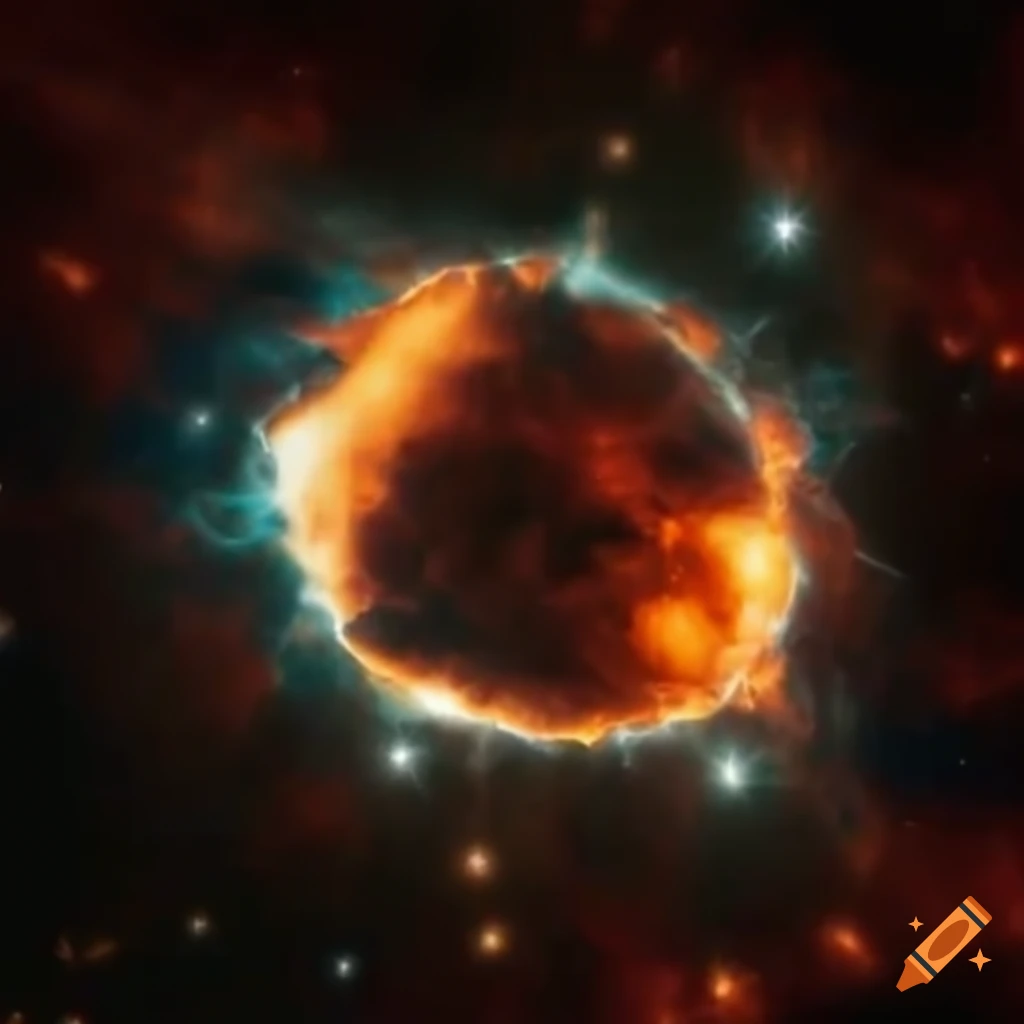 Explosion in space on Craiyon