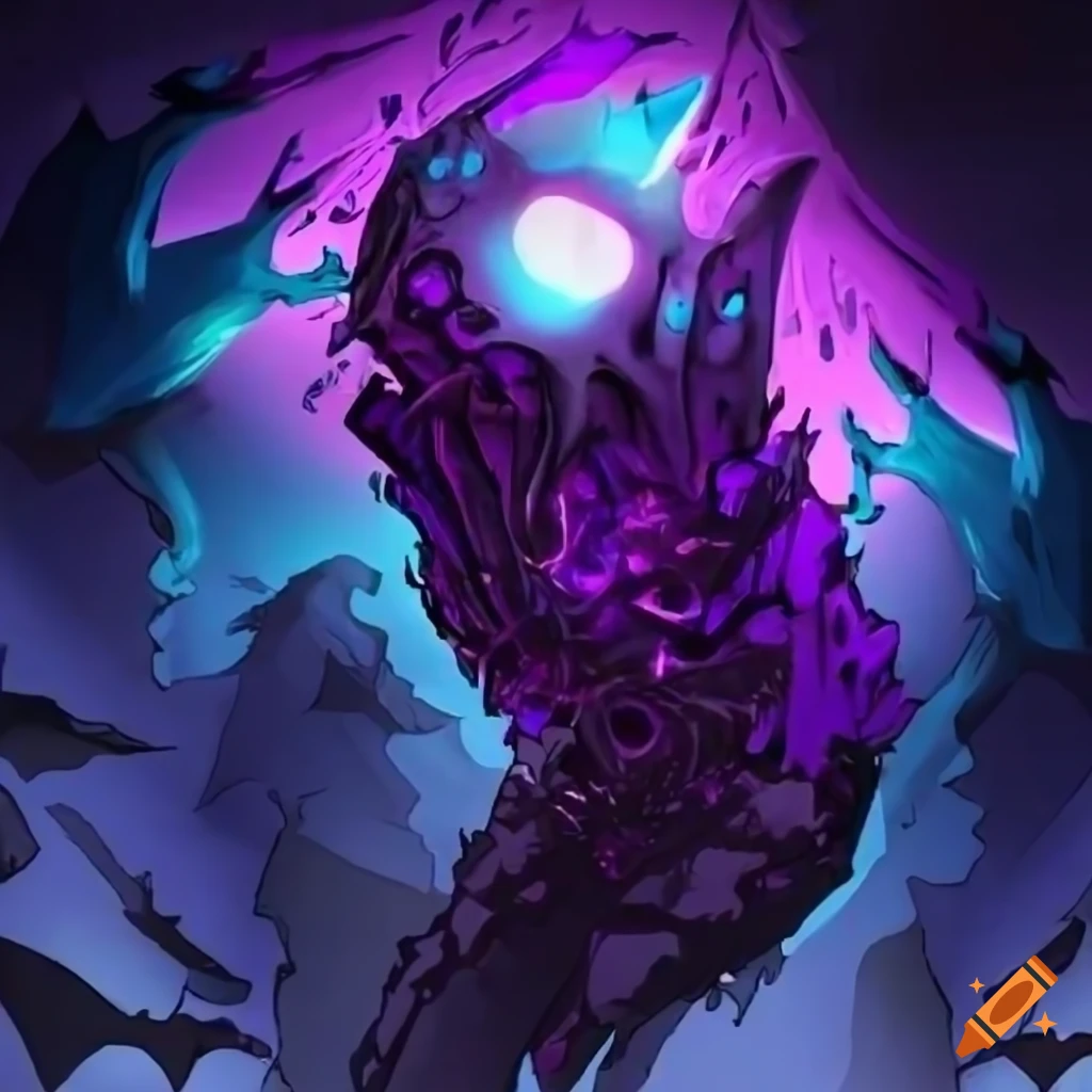 Corrupted end crystal on Craiyon