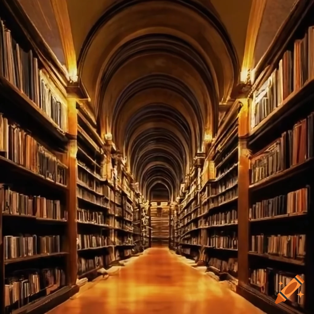 Gere uma biblioteca bunker on Craiyon