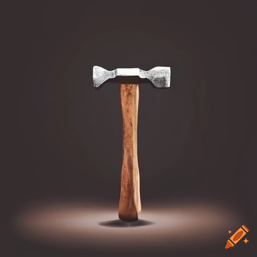 Minimalistic blacksmith hammer design on Craiyon