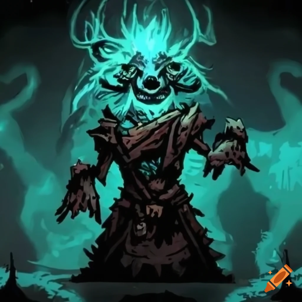 Ethereal spectral creature in the darkest dungeon style on Craiyon
