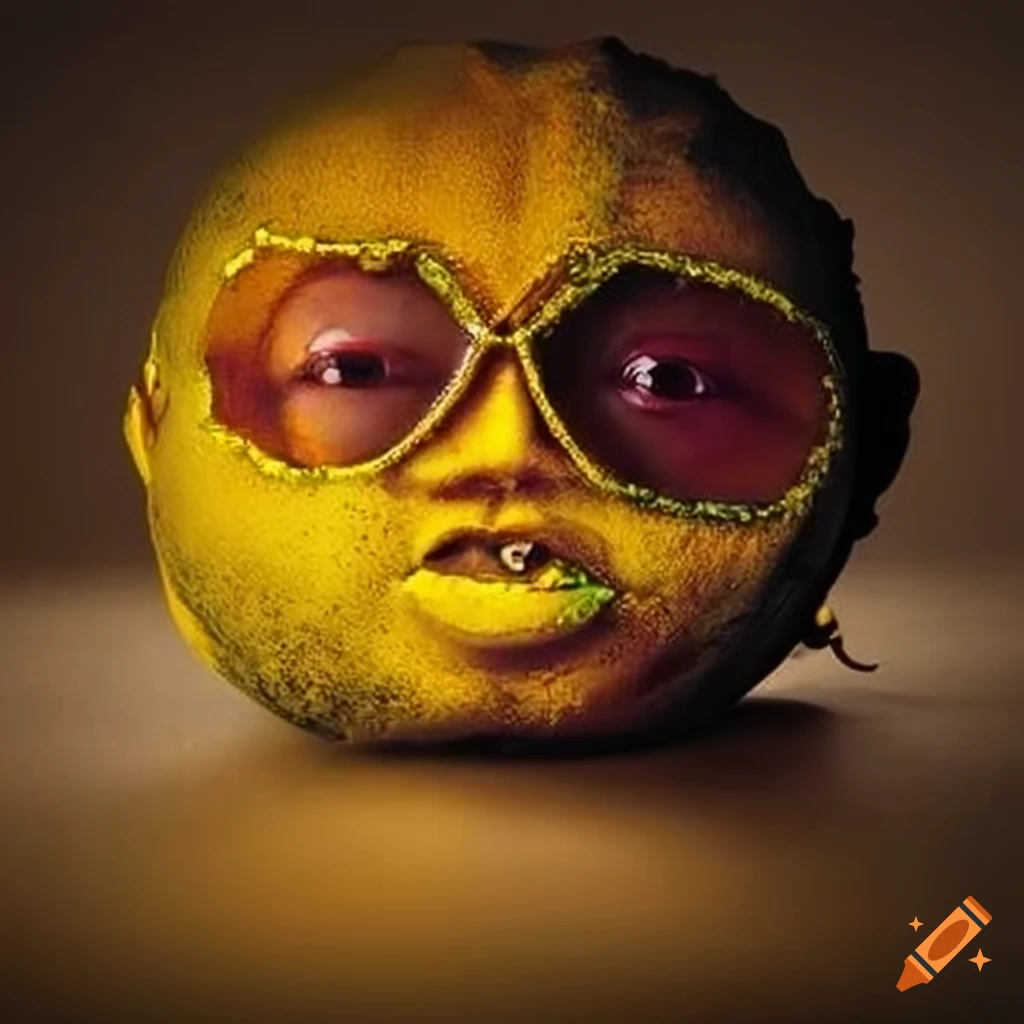 Cool lemon character with a gangster style on Craiyon