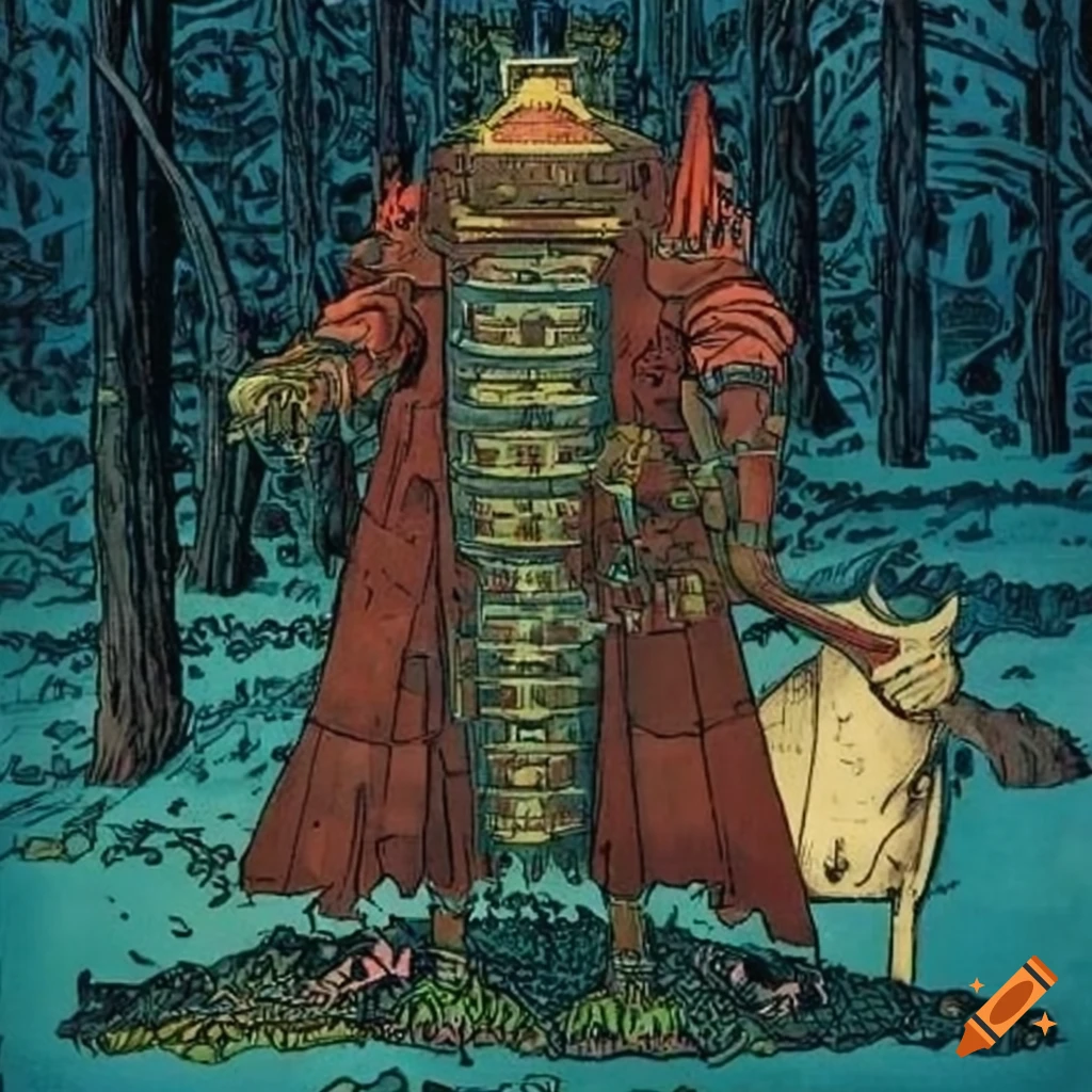 Robot hunter by ivan bilibin on Craiyon