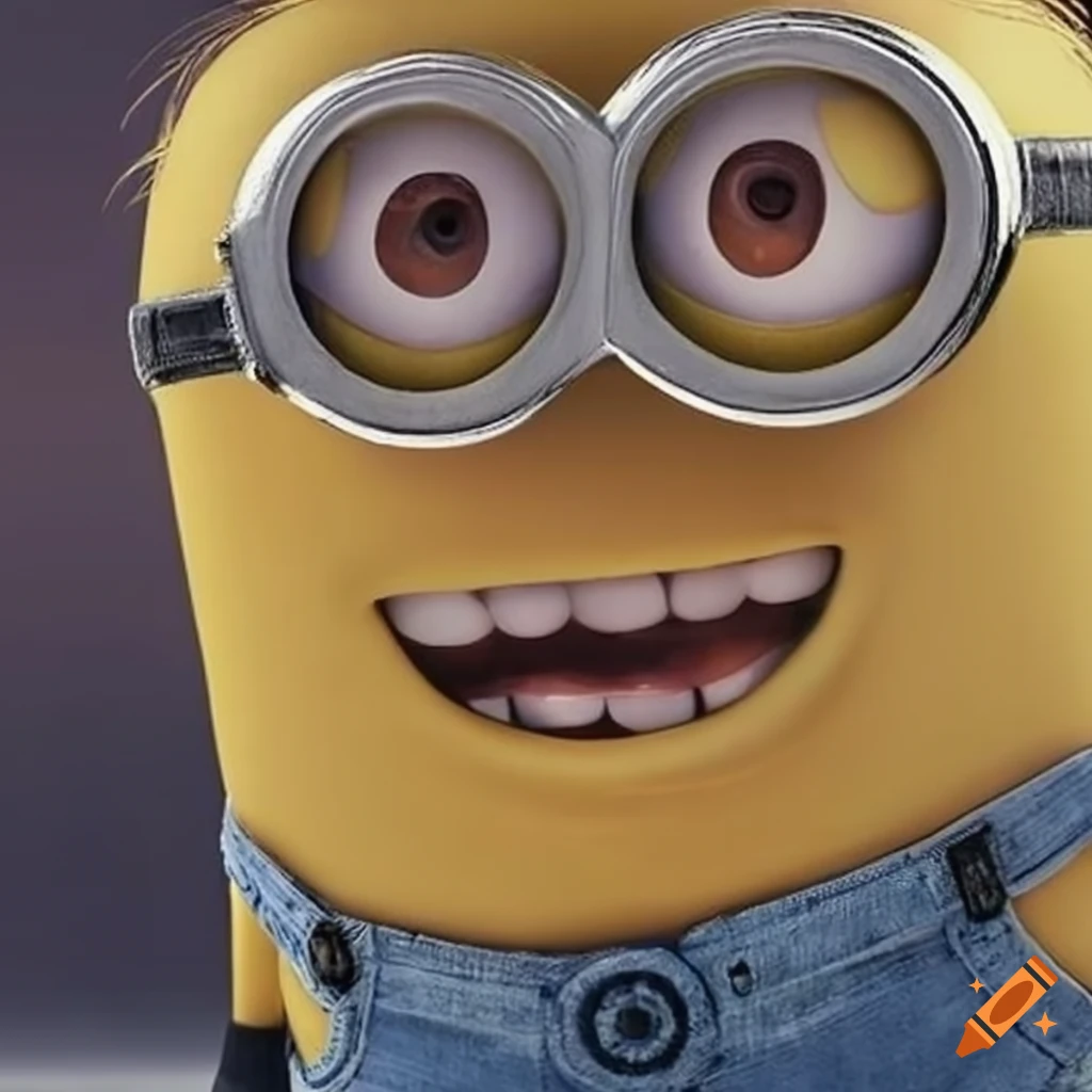 Kevin the minion with the text "Kevin is back" on Craiyon