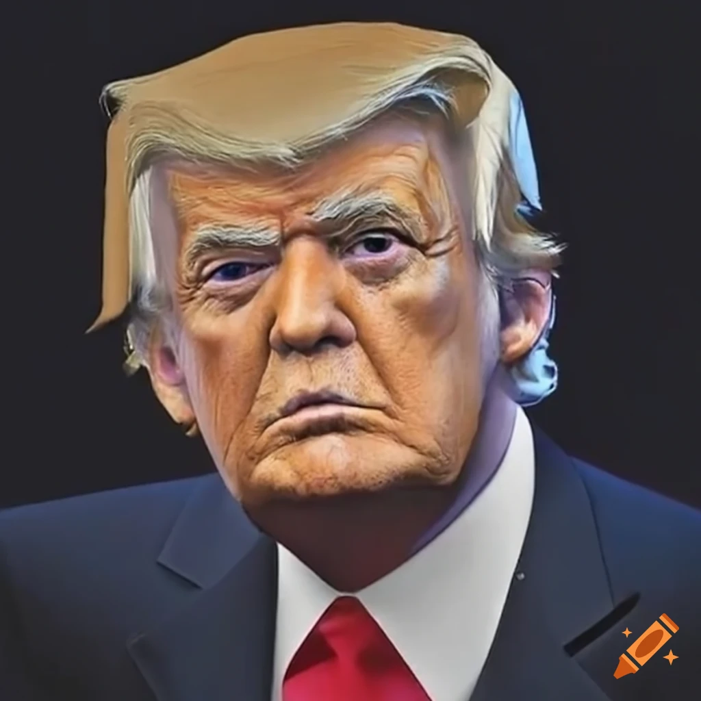 Sad donald trump depiction on Craiyon