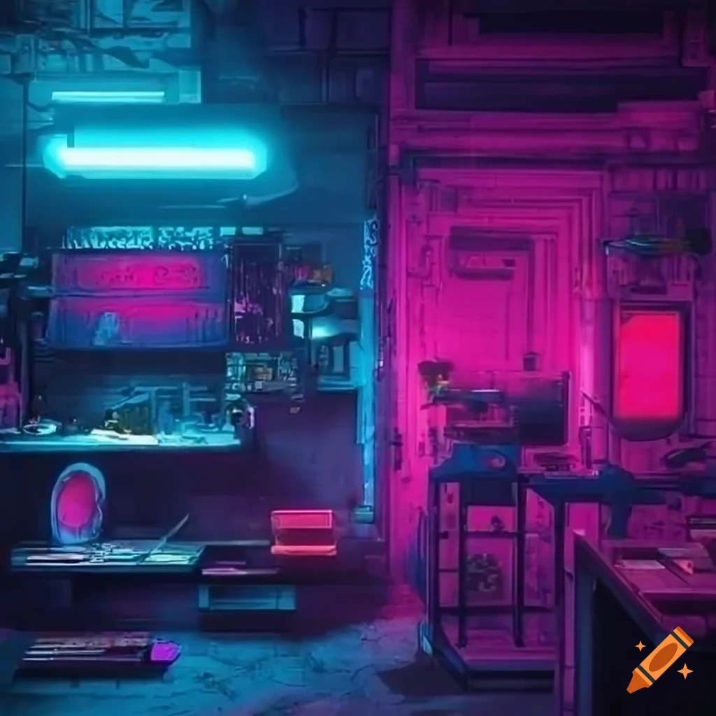 Cyberpunk workshop for digital tools and ai on Craiyon