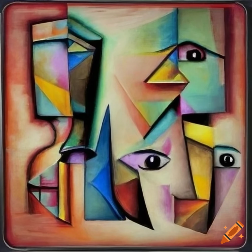 Surrealistic cubism art on Craiyon