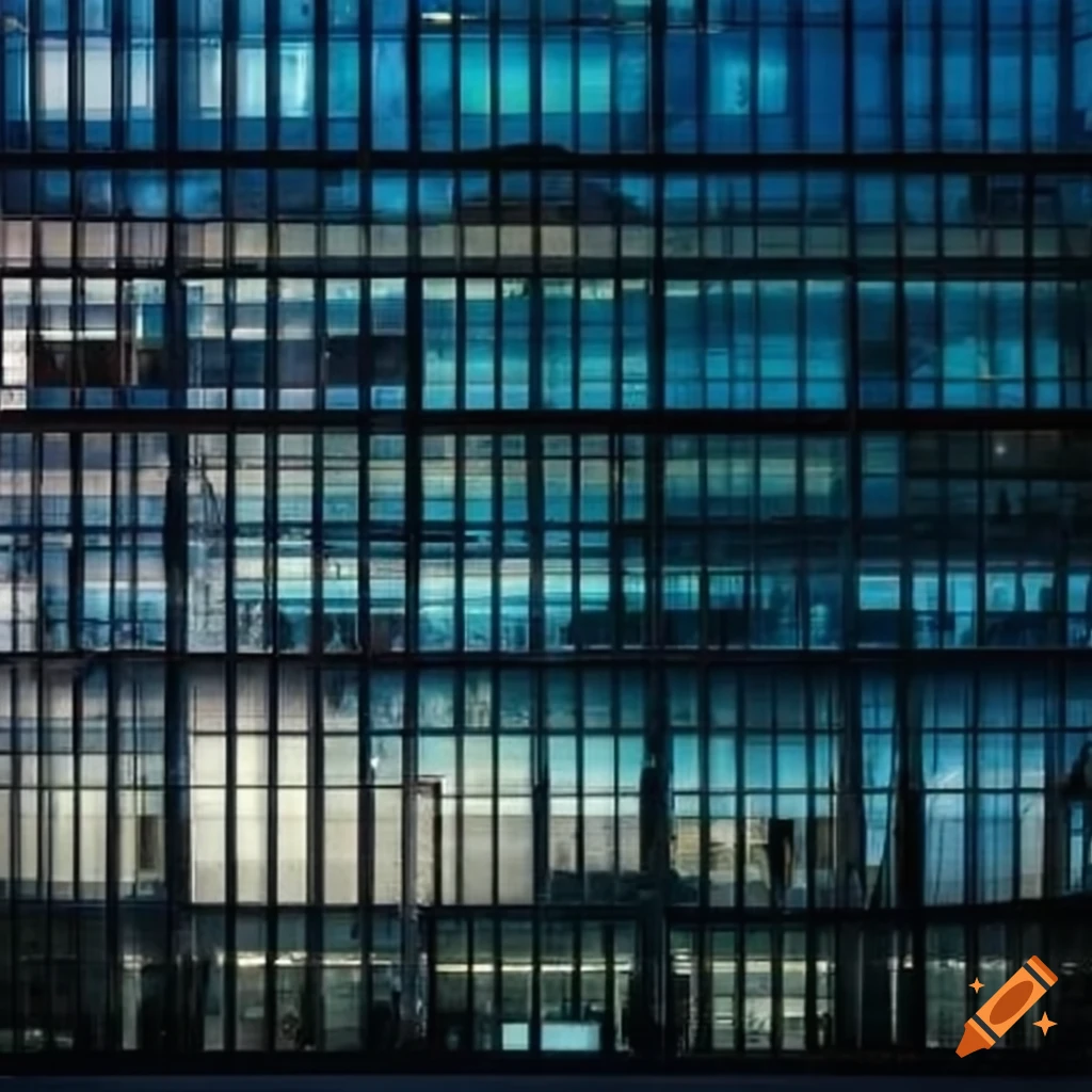 Glass building architecture on Craiyon