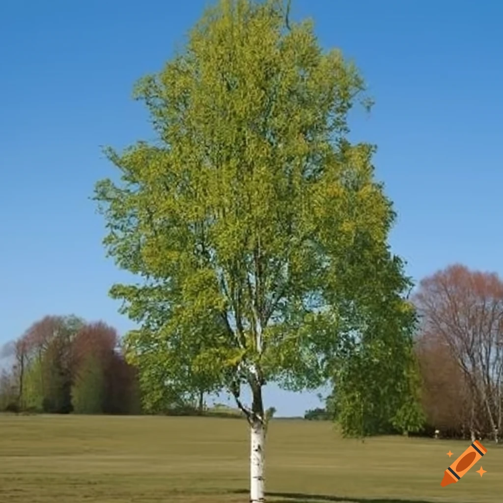Full-size birch tree on Craiyon