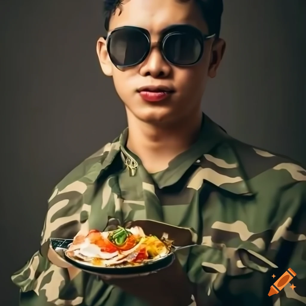 Young Filipino man cooking in the kitchen on Craiyon