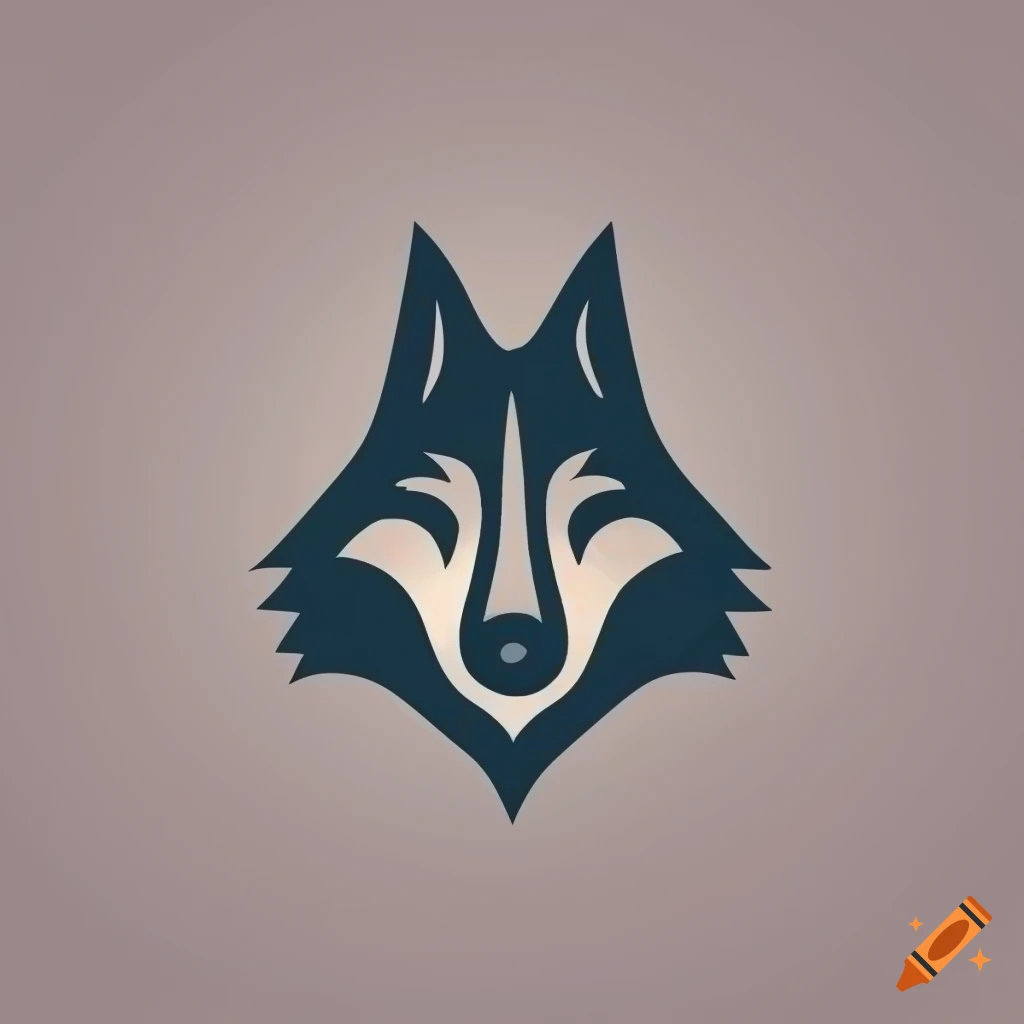Simple wolf logo design on Craiyon