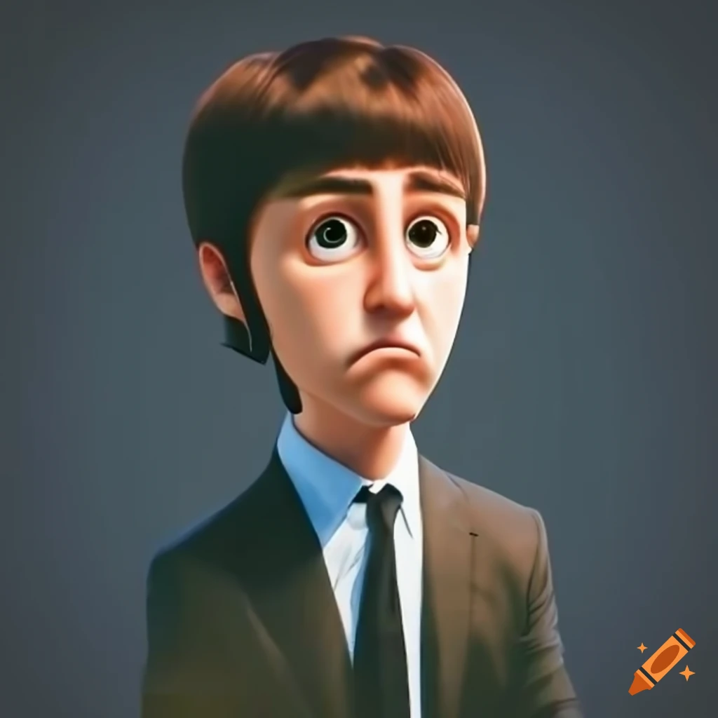 Sad pixar character resembling paul mccartney on Craiyon