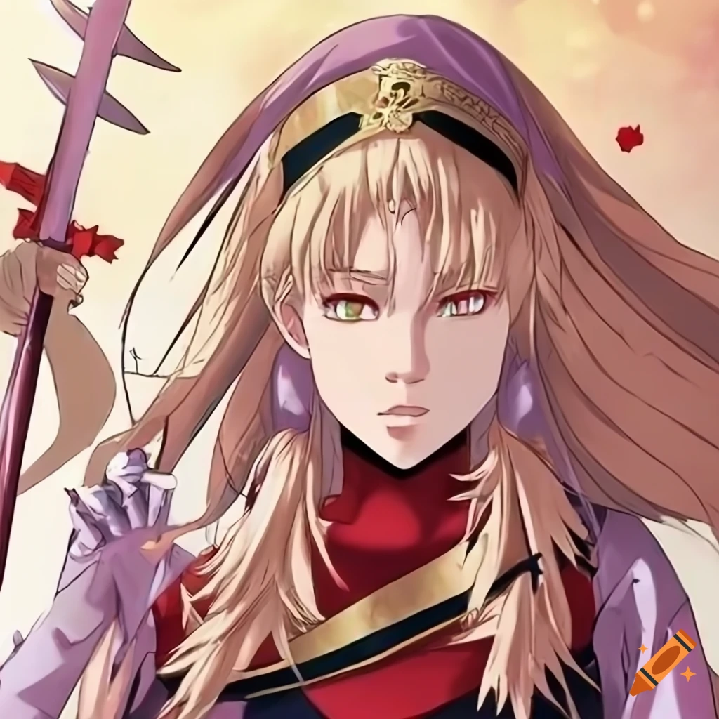 Anime depiction of saint catherine of siena as a shepherd on Craiyon