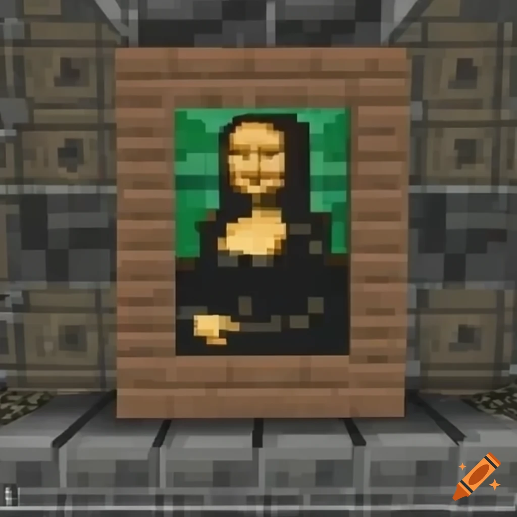 Mona lisa in a minecraft style on Craiyon