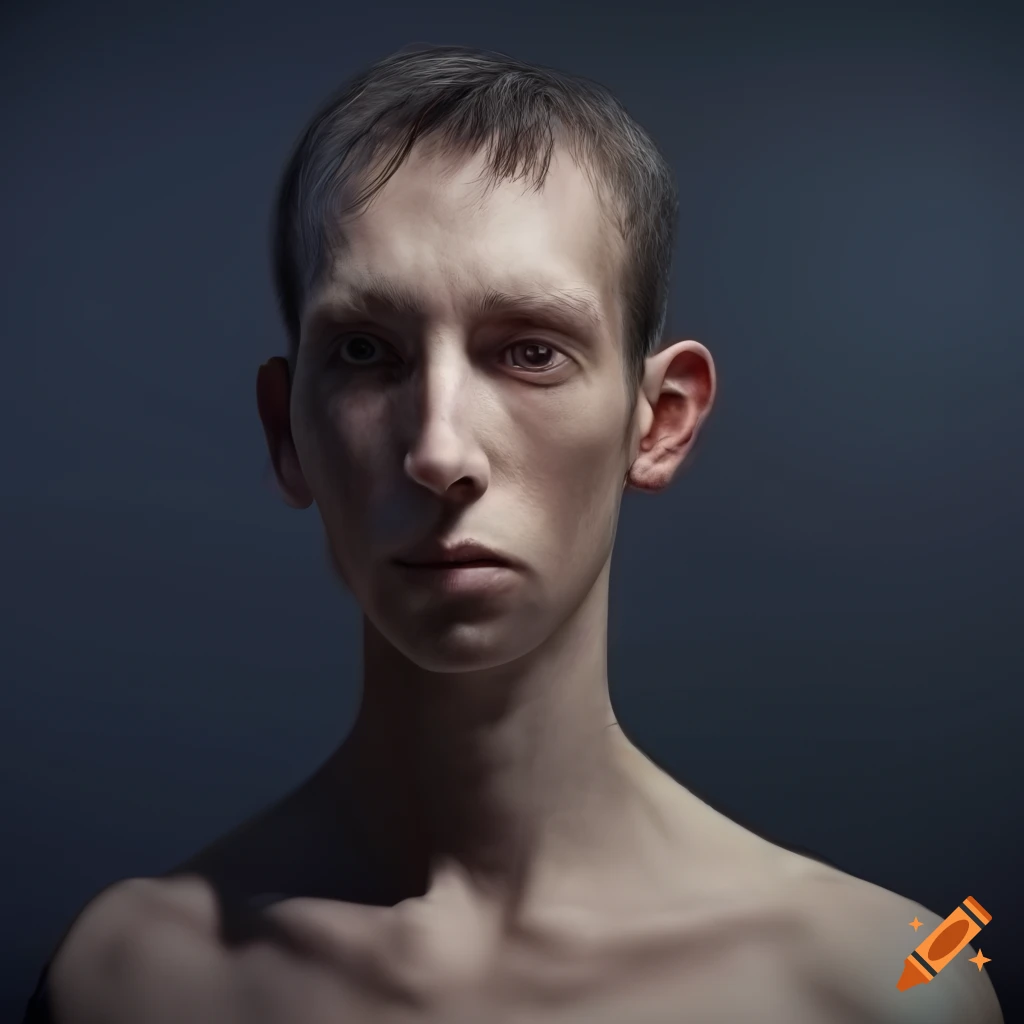 Realistic image of a man in a room with recessed lighting on Craiyon