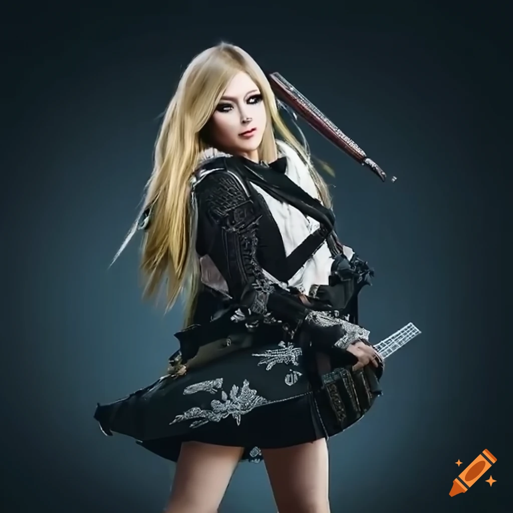 Avril lavigne in ghost of tsushima in ultra high definition on Craiyon