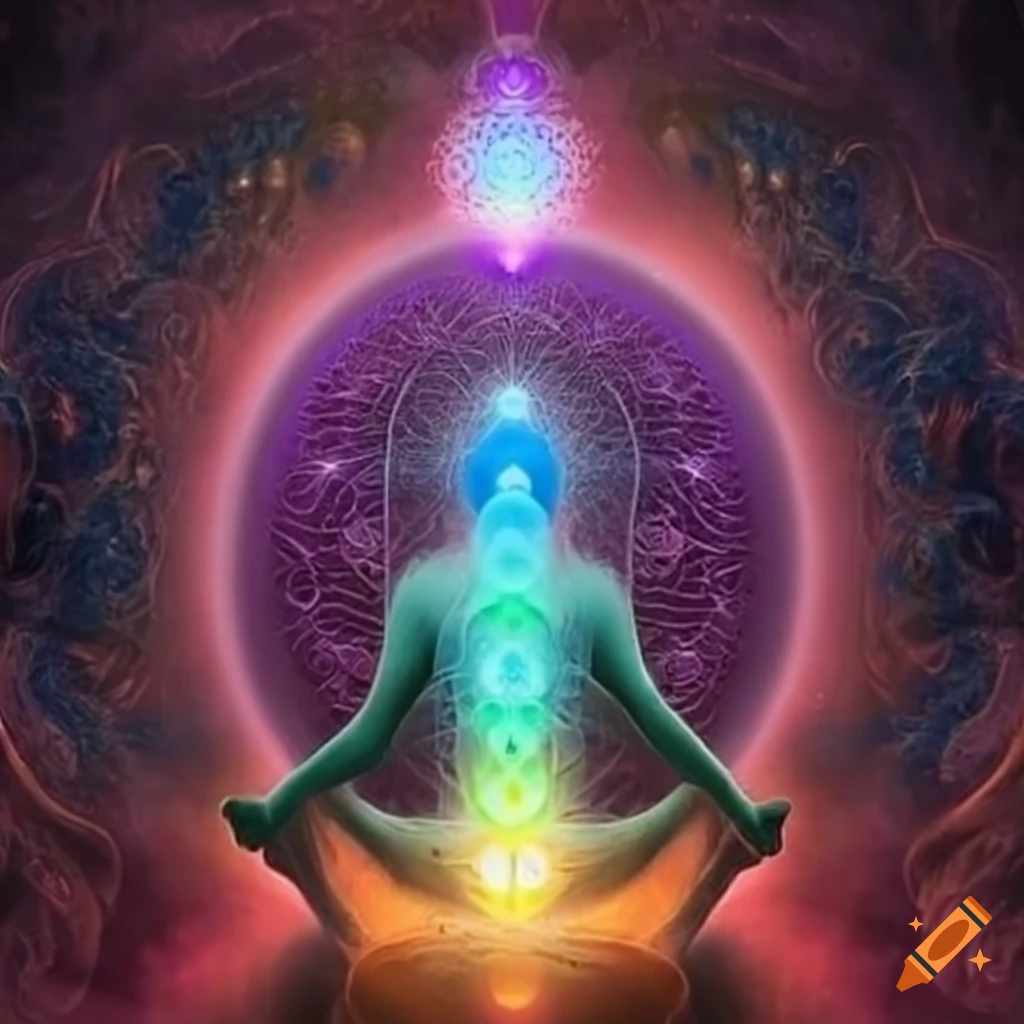 The universal mind chakra - higher chakras in a fantasy style on Craiyon
