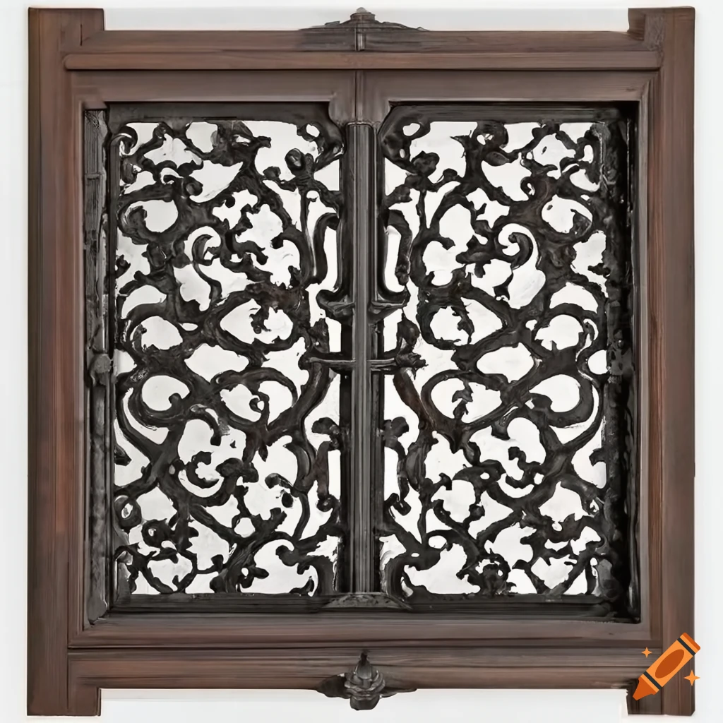 60x60 cm heating ventilation grille with Victorian patterns in antique ...