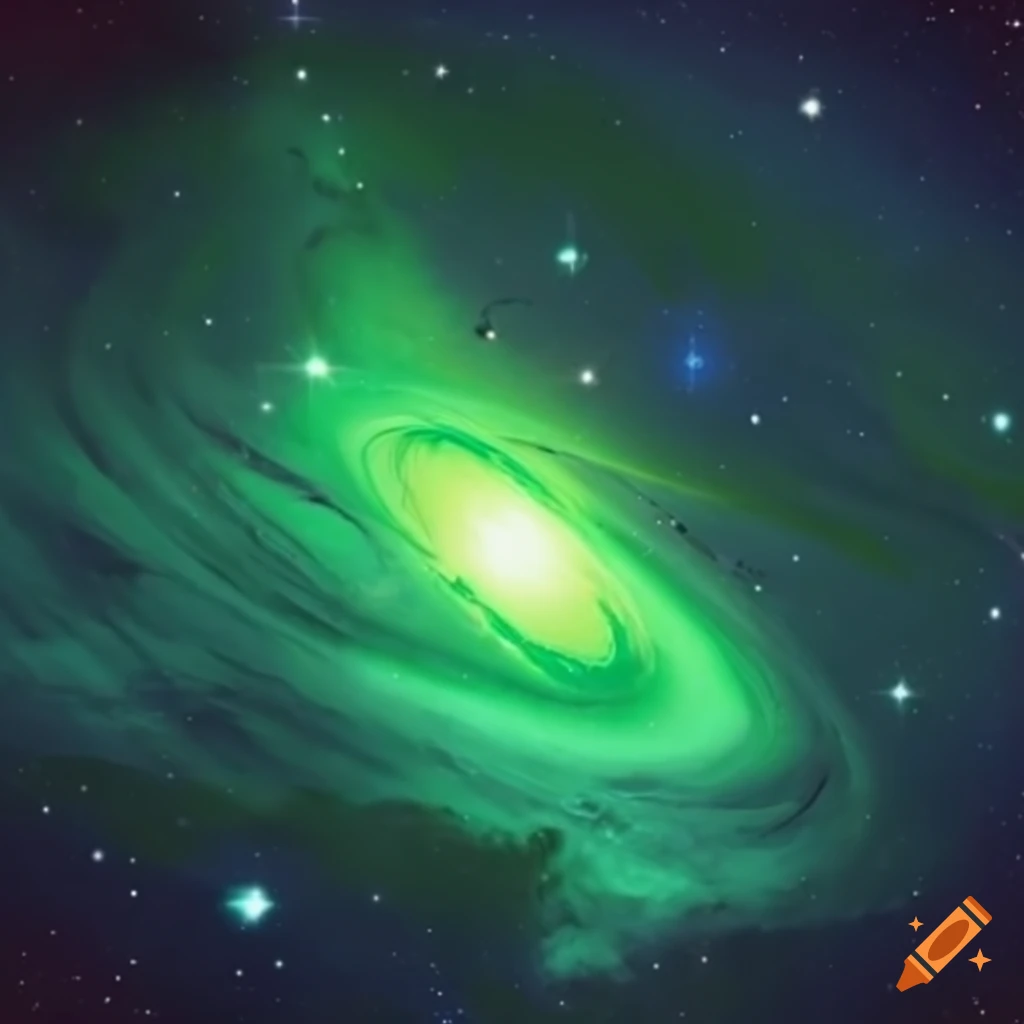 Green galaxy on Craiyon