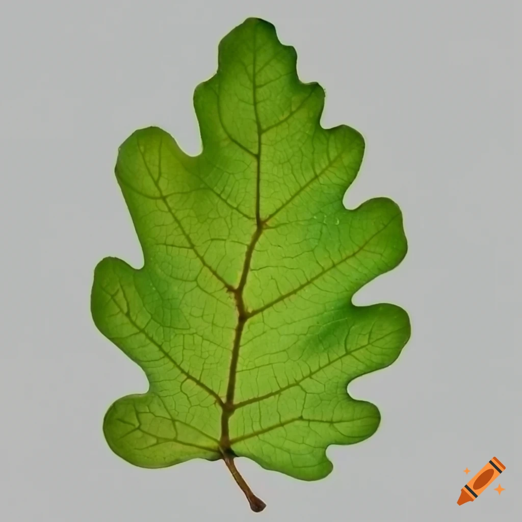 Oak tree leaf macro shot on Craiyon