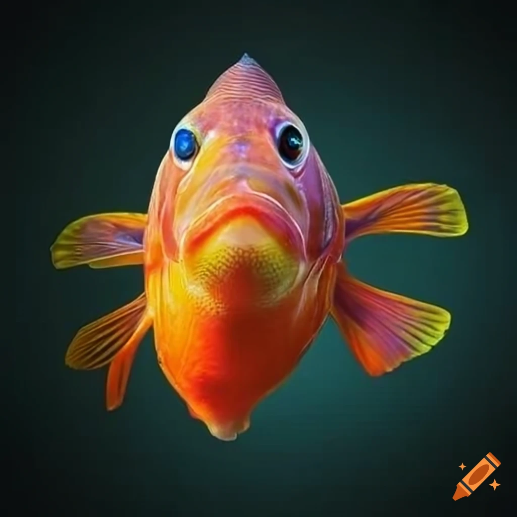 Front-facing fish on Craiyon