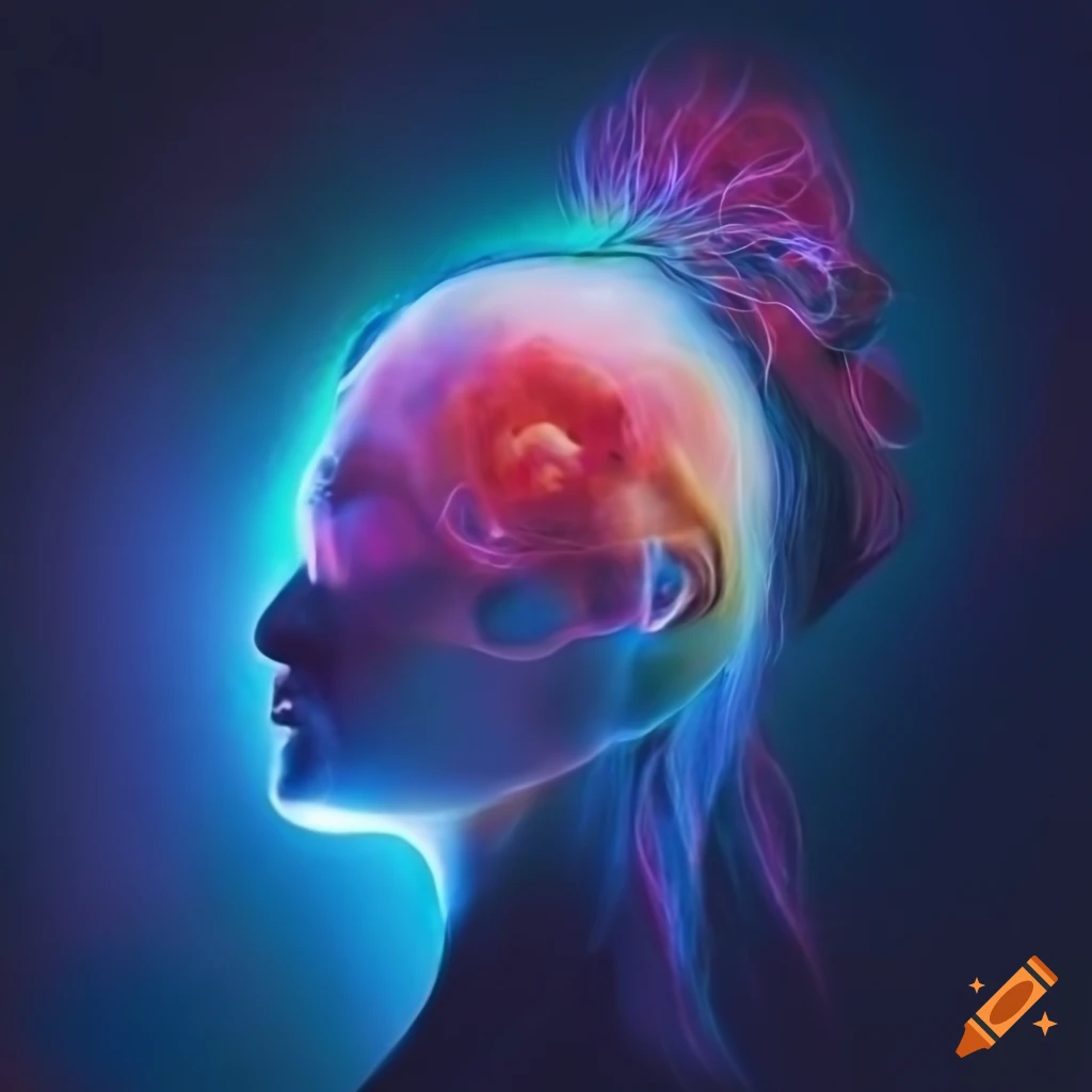 Conceptual image representing knowledge, passion, compassion, and light ...