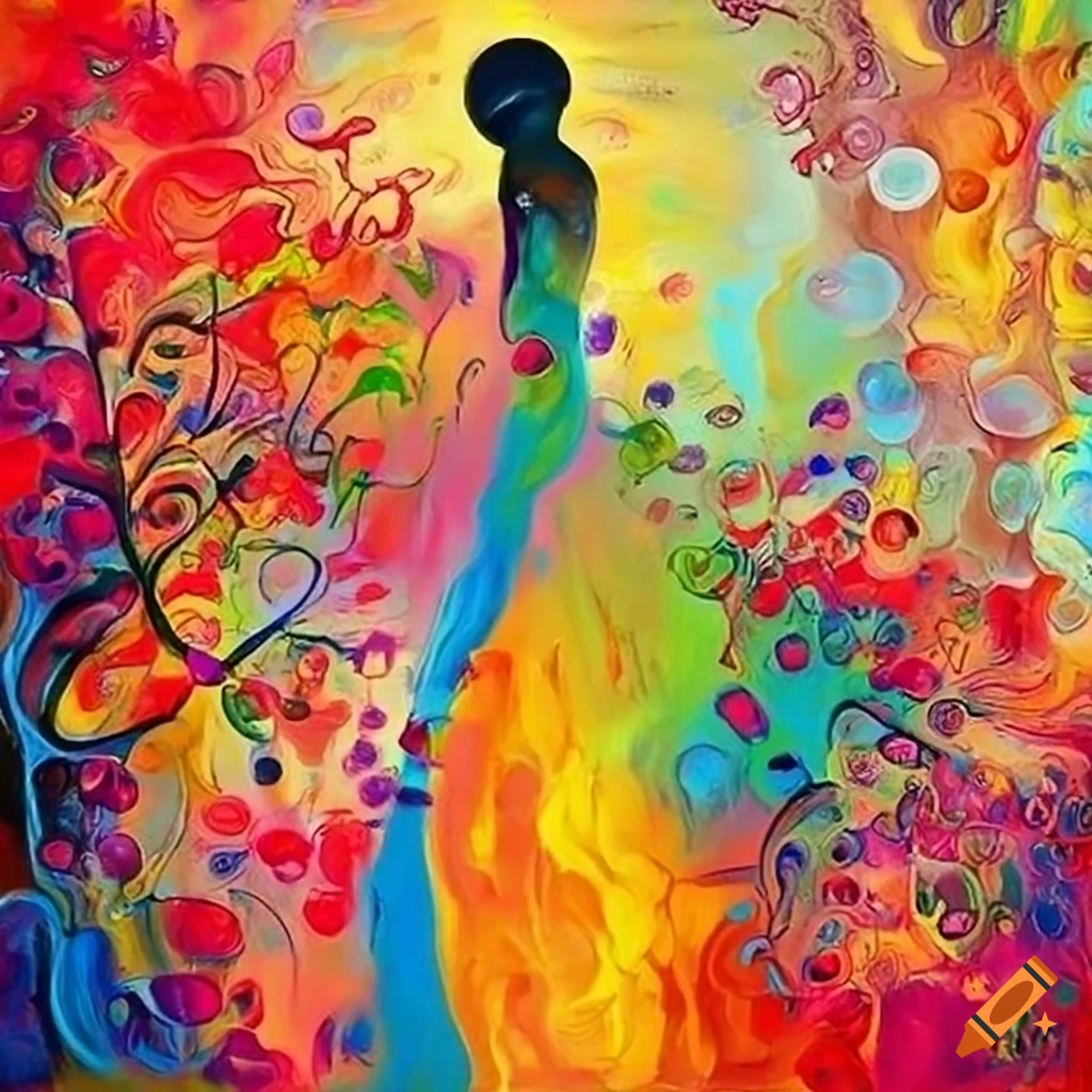 Painting symbolizing unity in harmony with diverse individuals from ...