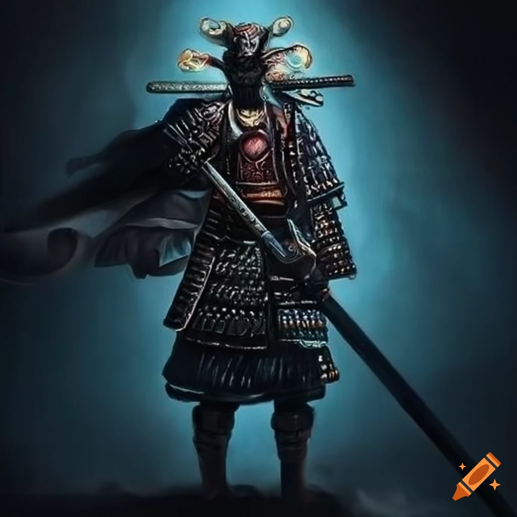 Futuristic samurai sword with cybernetic designs on Craiyon