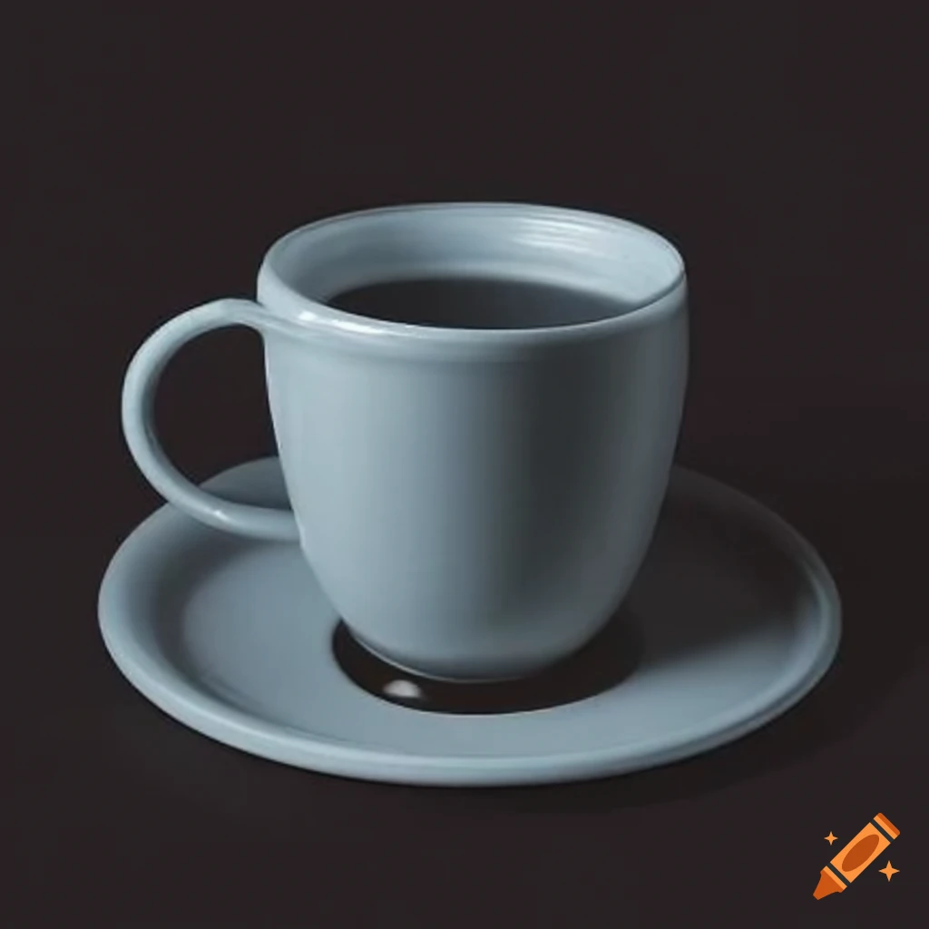 Empty cup on a table on Craiyon