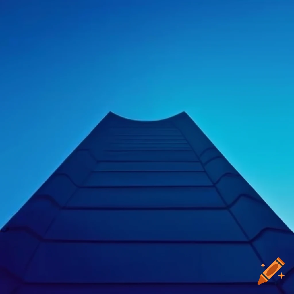 Abstract blue rooftop design on Craiyon