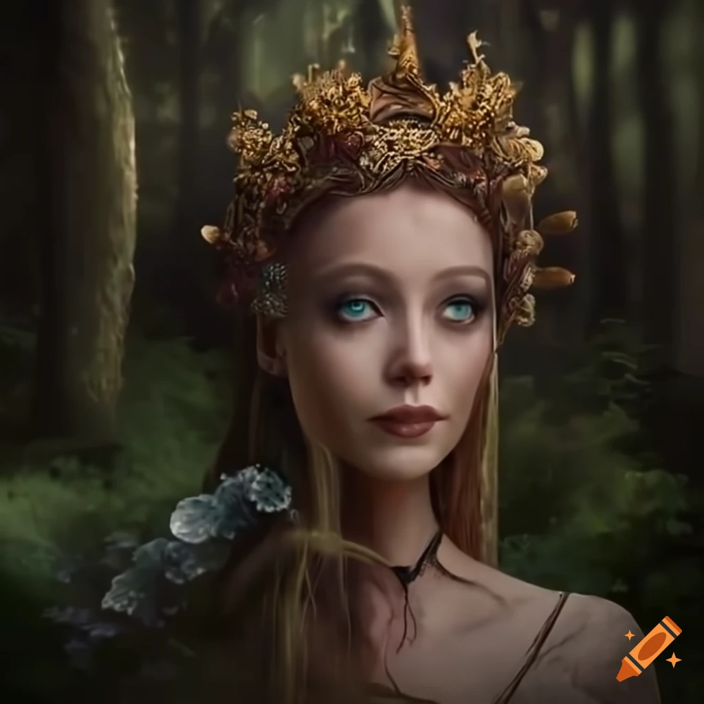 Lady in a magical forest in super sharp 8k quality on Craiyon