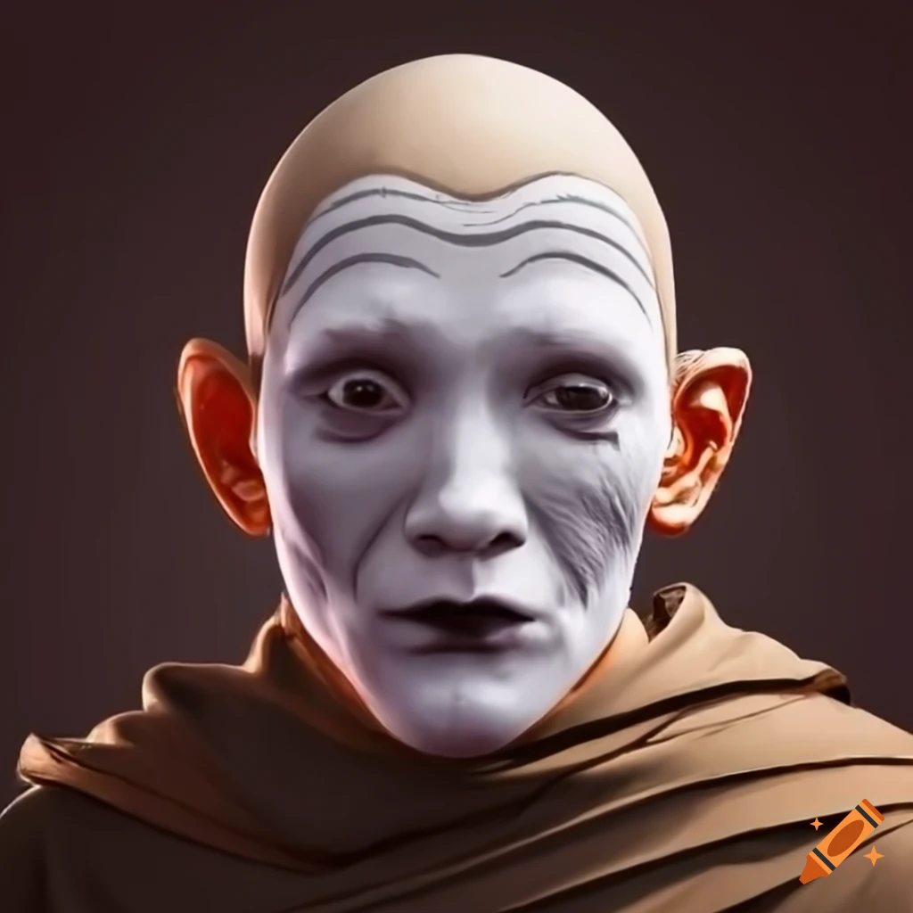 European monk in mime face on Craiyon