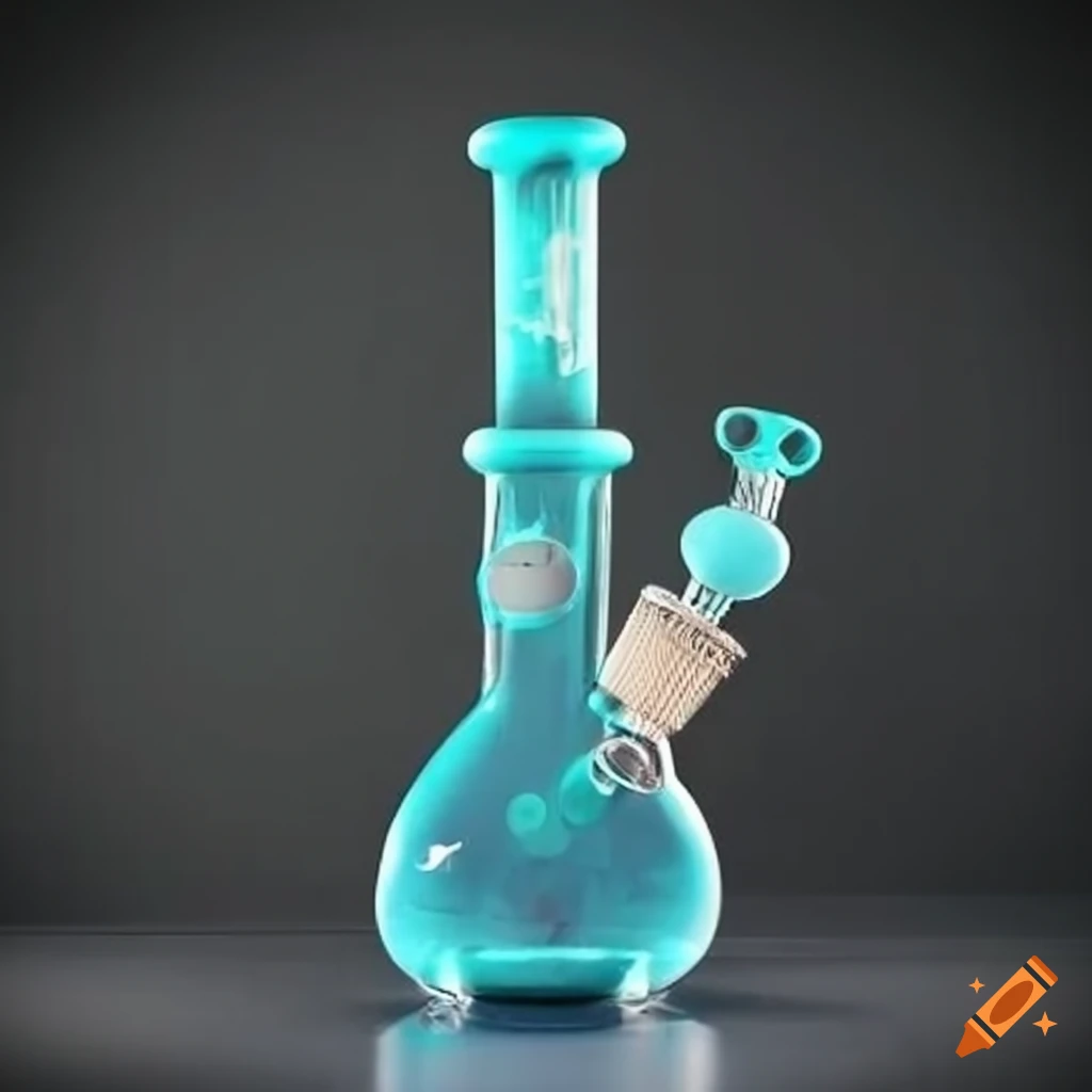 Creative flux capacitor themed bong design with two percolators on Craiyon