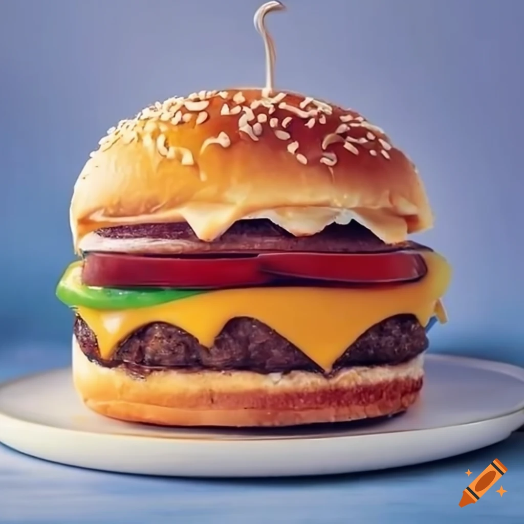 Cheese burger on Craiyon