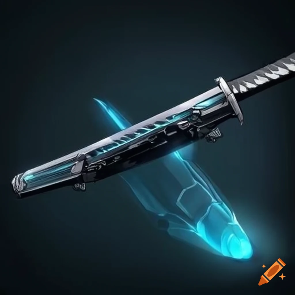 Technological katana with futuristic style on Craiyon