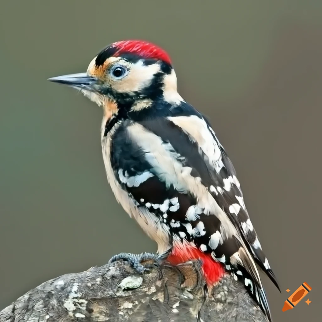 Lesser spotted woodpecker on Craiyon
