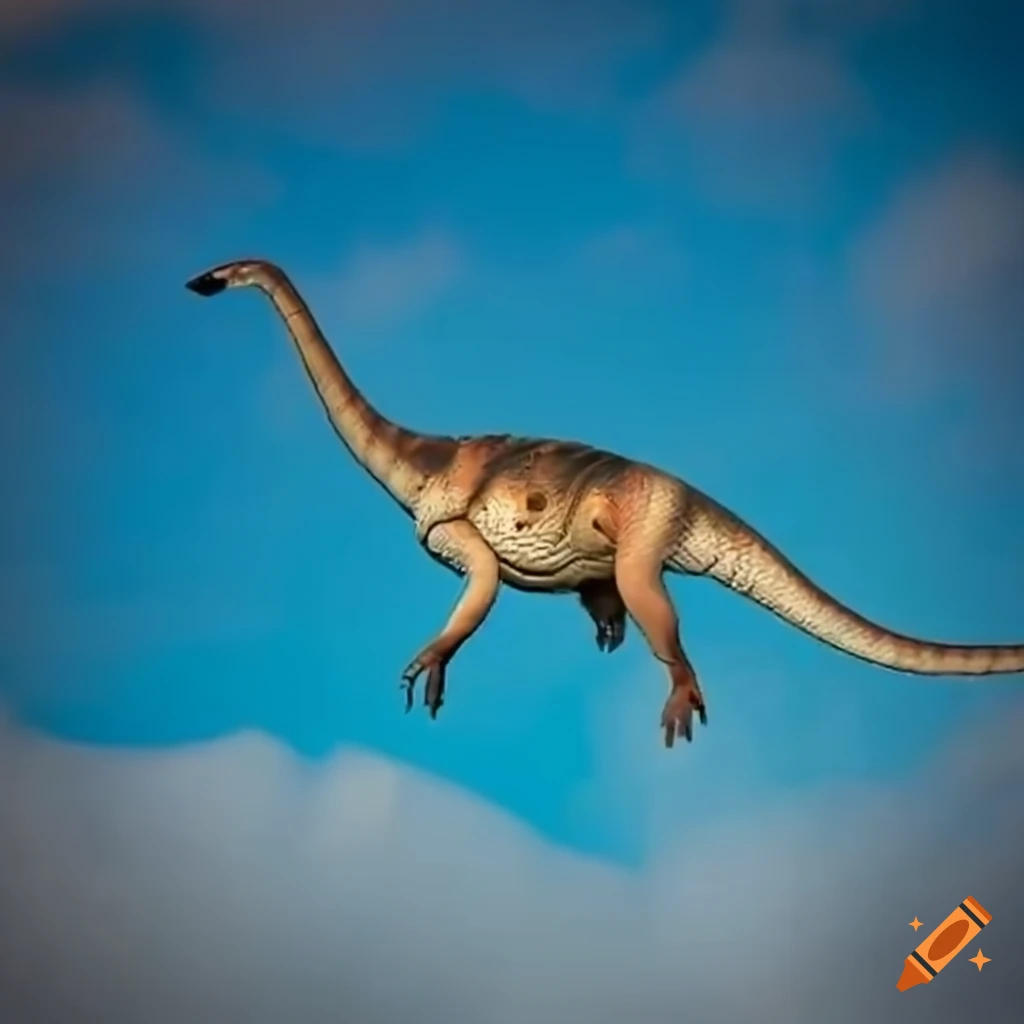 Dinosaur performing a backflip on Craiyon