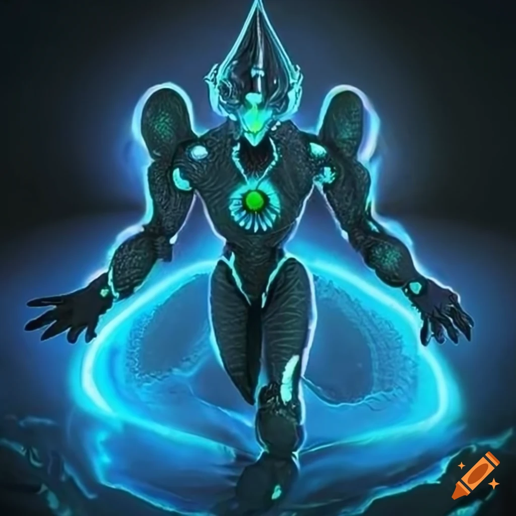 Bioluminescent art of guyver character on Craiyon