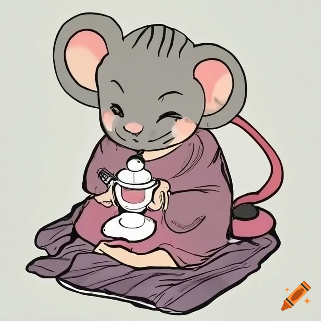 Buddha mouse with stethoscope embodying zen philosophy on Craiyon